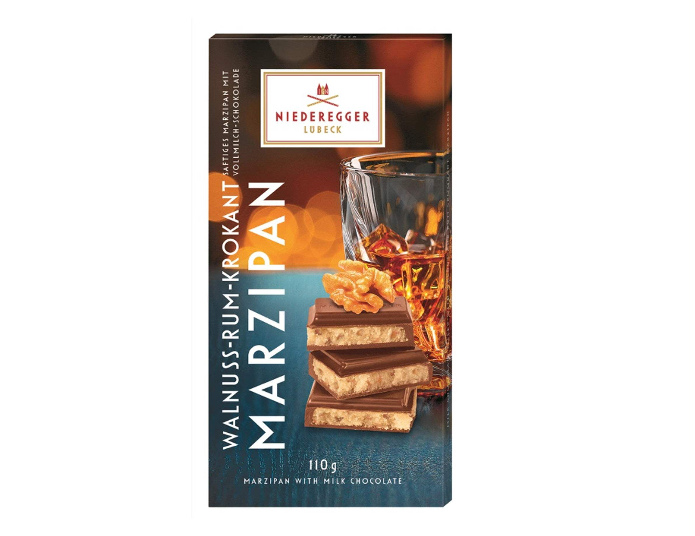 Niederegger Walnut Rum Croquant Milk Chocolate Marzipan Bar - Walmart.com