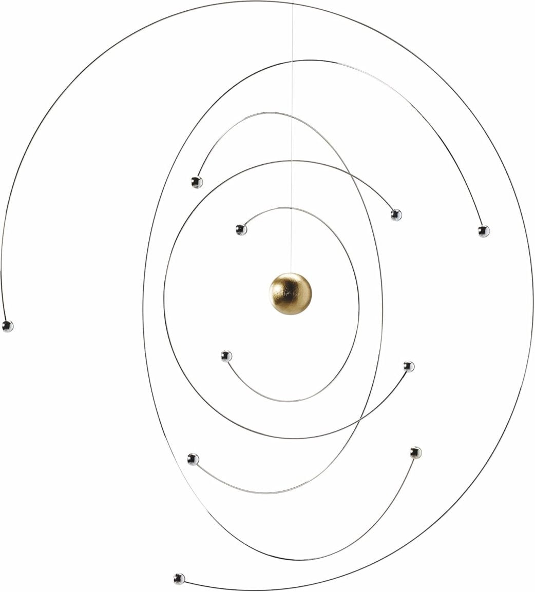 Niels Bohr Atom Model Hanging Mobile - 9 Inches - Steel - Handmade in ...