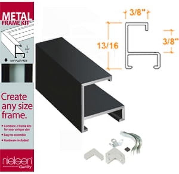 Nielsen METAL FRAMEKIT Accents Matte-Black Flat-top 11inch section ...