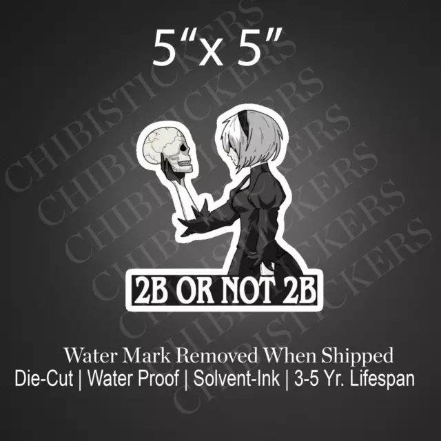 Nier Automata 2B Or Not 2B Gamer Videogame Sticker Vinyl Waterproof ...