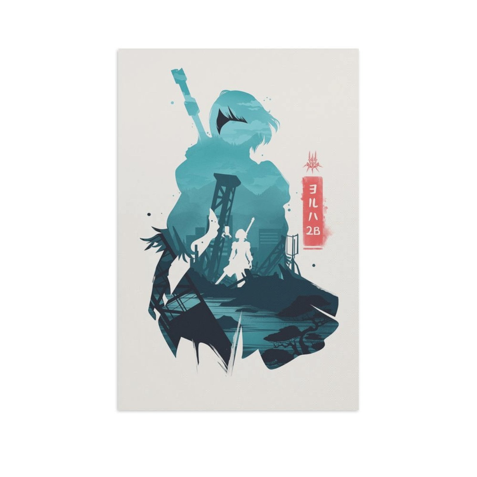 Nier Automata Canvas Art Posters for Bedroom Living Room Bathroom Wall ...