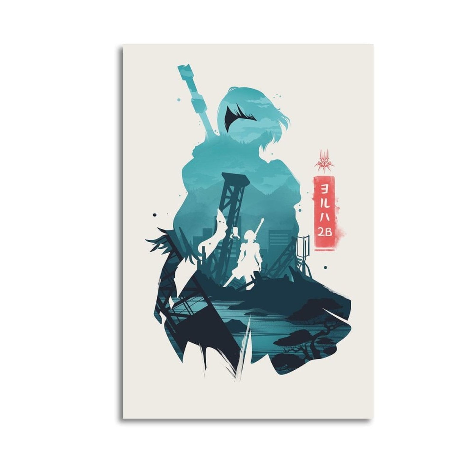 Nier Automata Canvas Wall Art Posters for Bedroom Living Room Bathroom ...