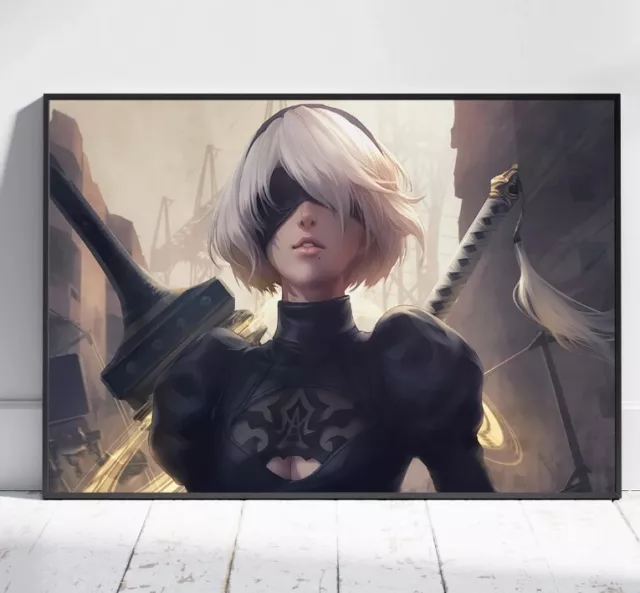 Nier Automata Poster, 2B Wall Art, Rolled Print, Game Poster Gift 1 NO ...