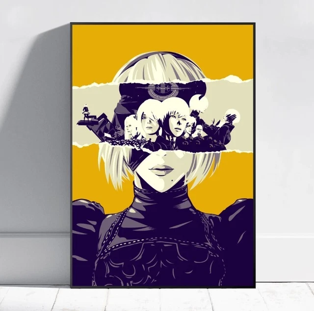 Nier Automata Poster, 2B Wall Art, Rolled Print, Game Poster Gift 1 NO ...