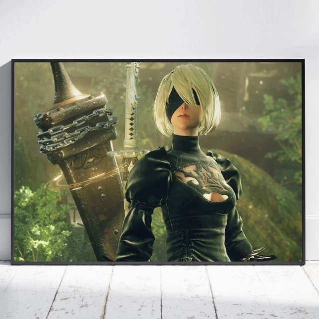 Nier Automata Poster, 2B Wall Art, Rolled Print, Game Poster Gift 2 NO ...