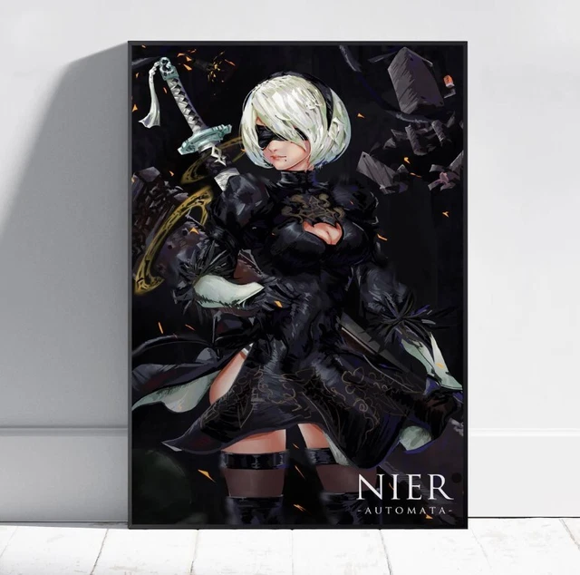 Nier Automata Poster, 2B Wall Art, Rolled Print, Game Poster Gift 9 NO ...