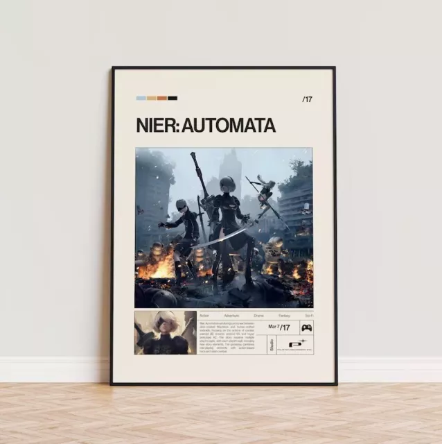 Nier Automata Poster, Video Game Poster, Minimalist Game Print, Gaming ...