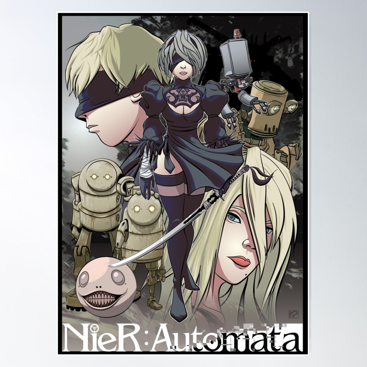 Nier: Automata Poster Wall Art, Modern Wall Decor For Living Room ...