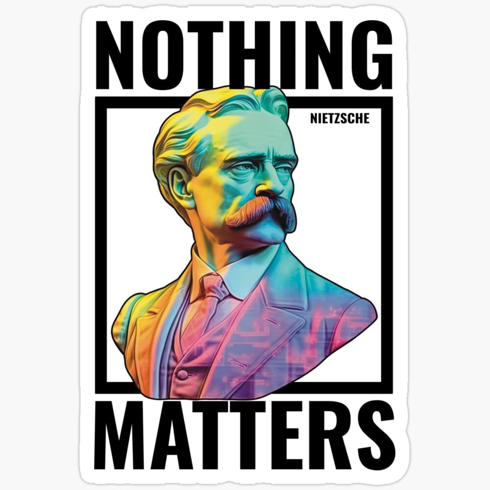 Nietzsche Nothing Matters Stickerphone Decal Water Bottle Stickers ...