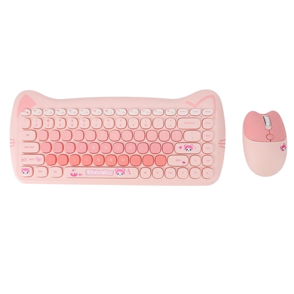 Nieyigj 2.4G Wireless 84-Key Keyboard and 4-Key Mouse Set Vibrant ...