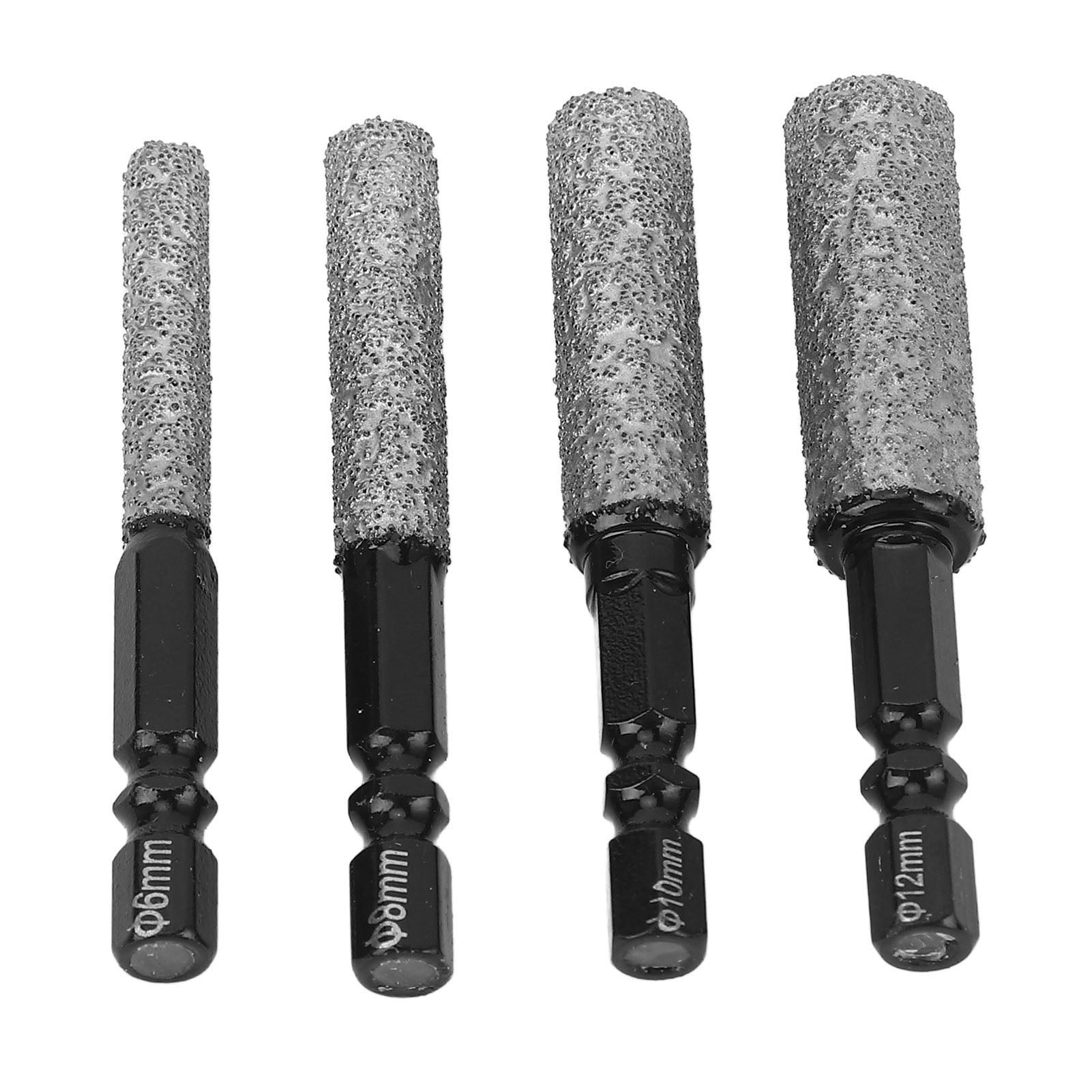 Nieyigj 4 Pcs Diamond Drill Bit Set Versatile Hex Shank Hole Saw 0.24 0 ...