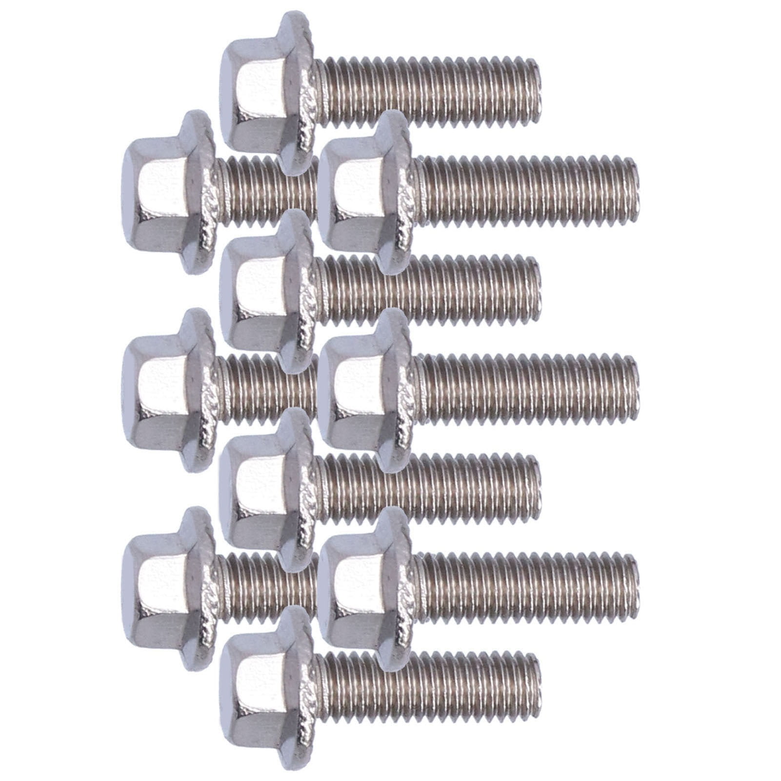 Nieyigj M5 Flanged Hex Head Bolts Stainless Steel 304 Outer Hex Screws ...