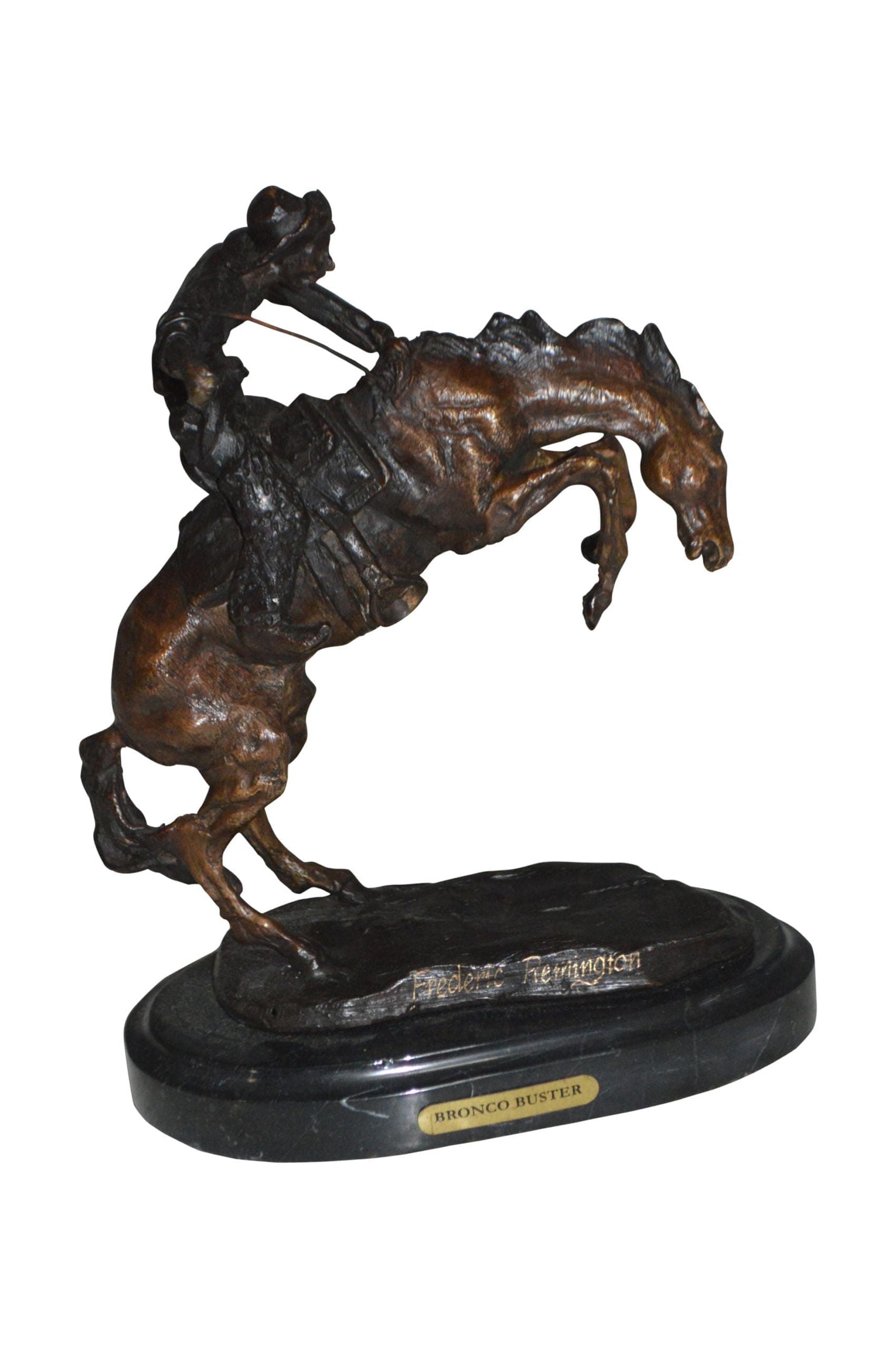 Nifao Bronco Buster by Remington Bronze Statue - – Home Decor Sculpture ...