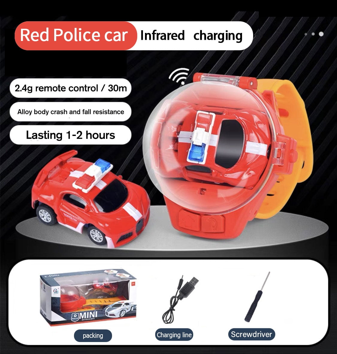 Nifei New Mini Remote Control Car Watch Toys, 2.4 GHz Cartoon RC Watch ...
