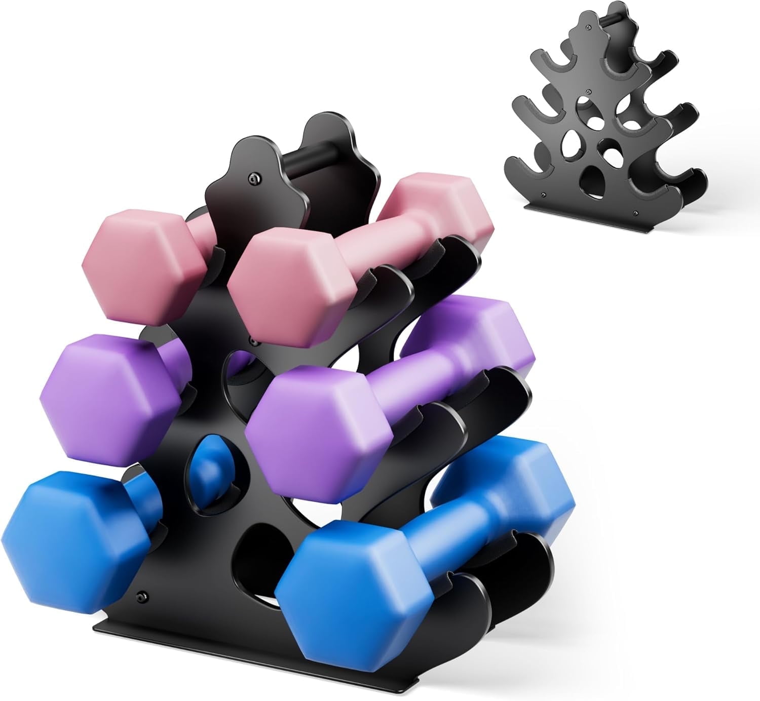 Niffgaff 5-Tier | 4-Tier | 3-Tier Dumbbell Rack Only for Home Gym Women ...