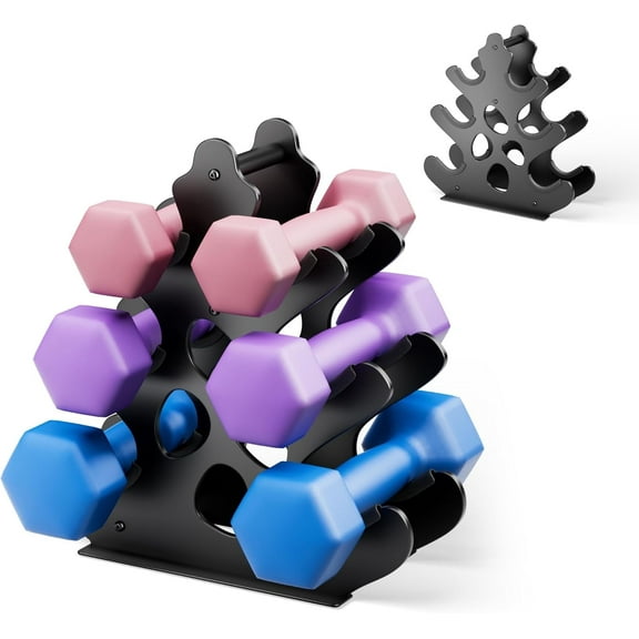 5-Tier | 4-Tier | 3-Tier Dumbbell Rack Only for Home Gym Women Dumbbell ...