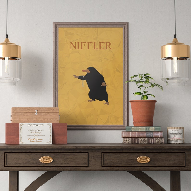 Niffler Poster Fantastic Beast Illustration Minimal Motivational Art ...