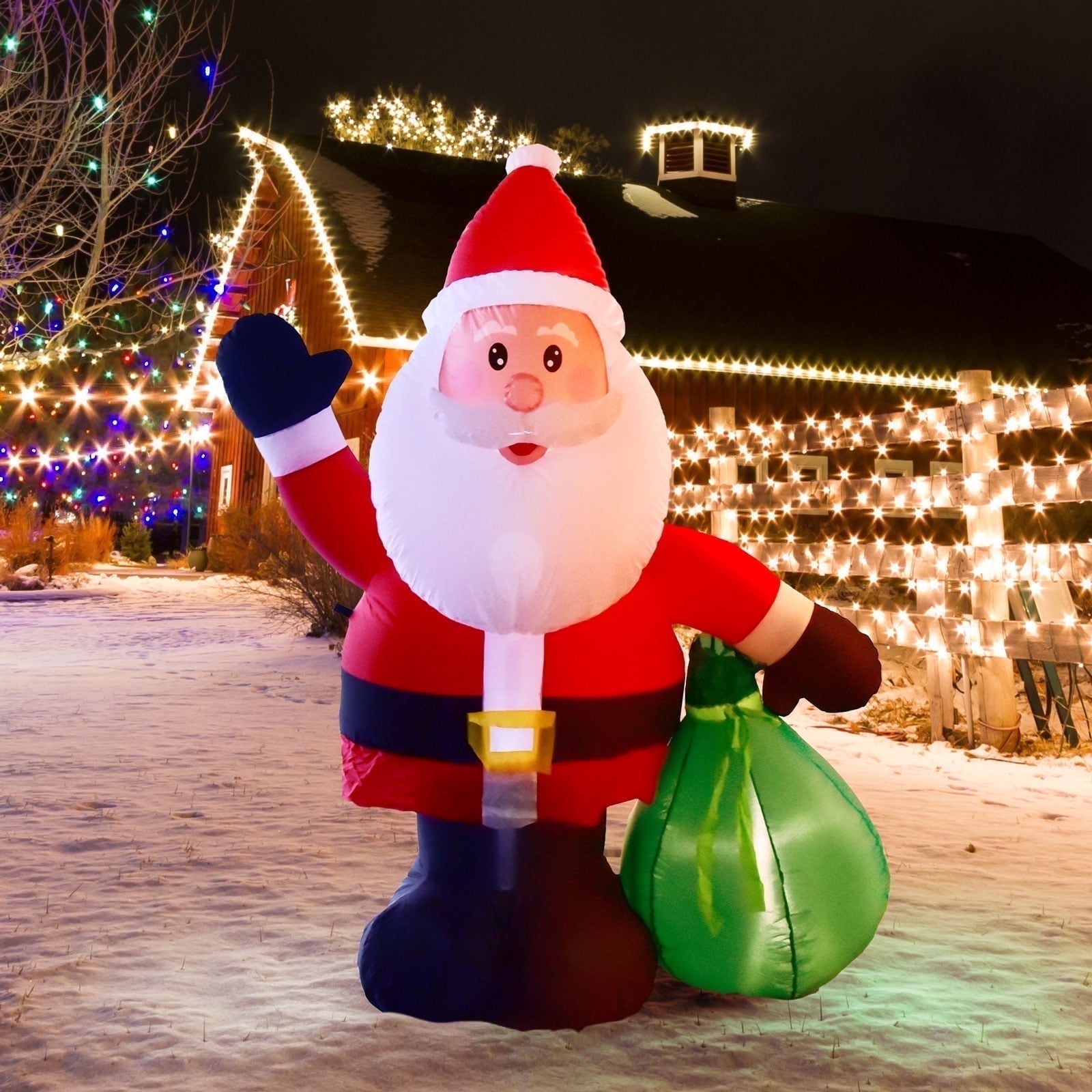 Nifti Nest Outdoor Santa Claus Christmas Blow Ups Yard Inflatable, 6 ...