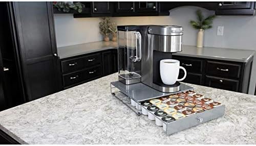 Nifty Coffee Pod Drawer - Silver Finish, Compatible with K-Cups, 36 Pod ...
