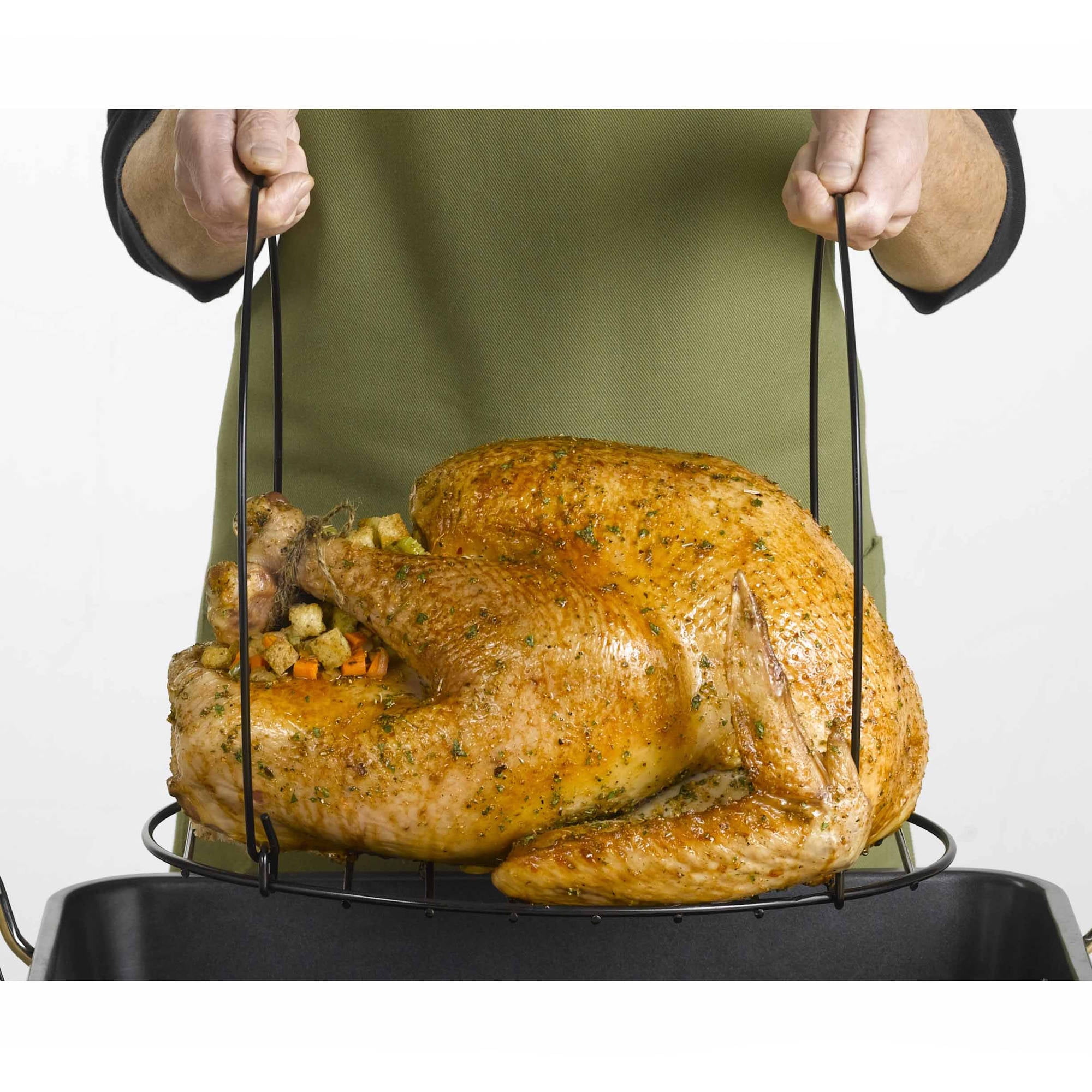 Nifty Home Nonstick Gourmet Turkey Lifter, Cooking Rack - Walmart.com