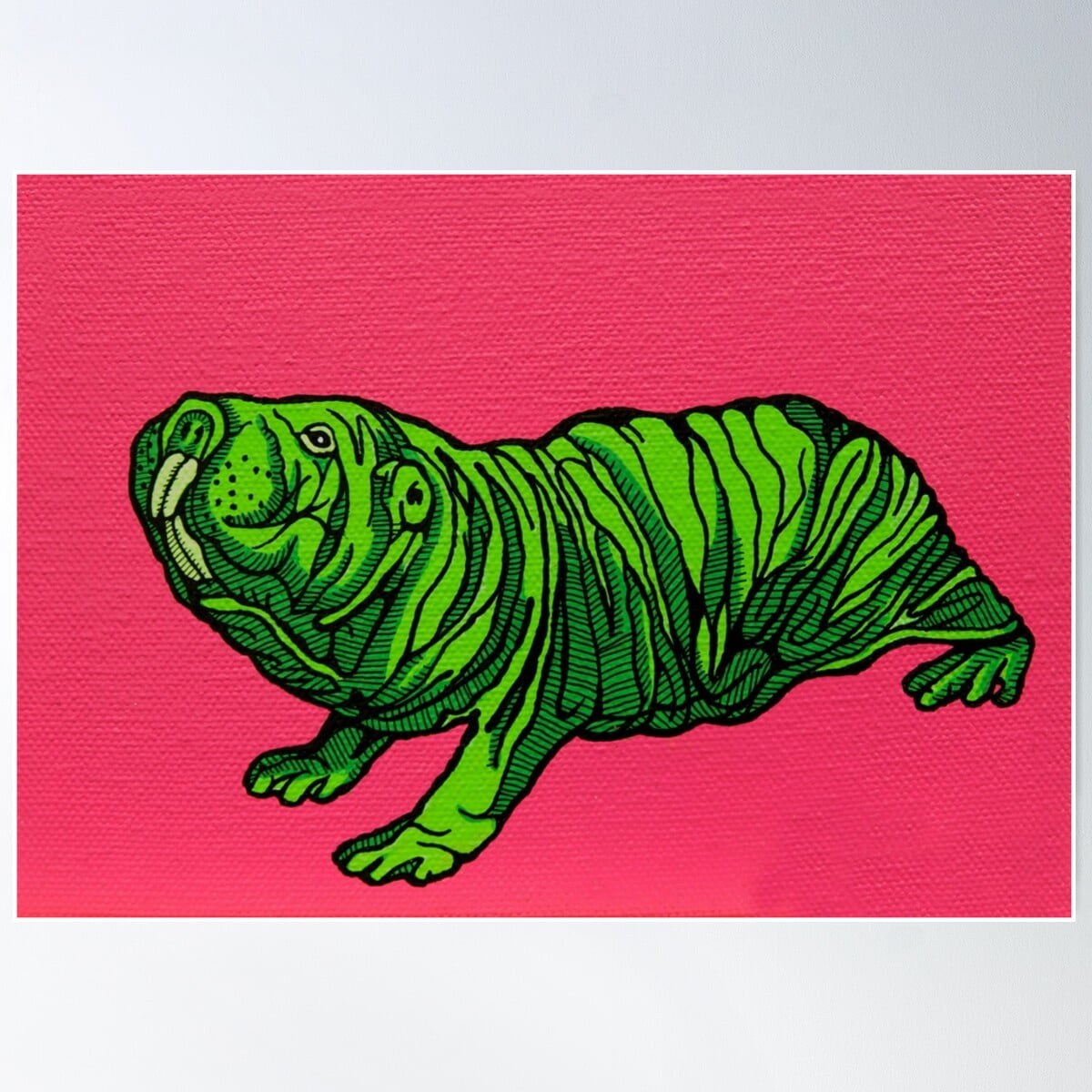 Nifty Naked Mole Rat Poster Wall Art, Modern Wall Decor For Living Room ...