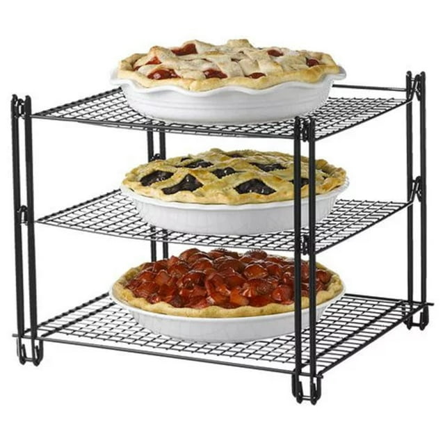 Nifty Solutions Collapsible 3-Tier Baking Cooling Rack – Non-Stick ...