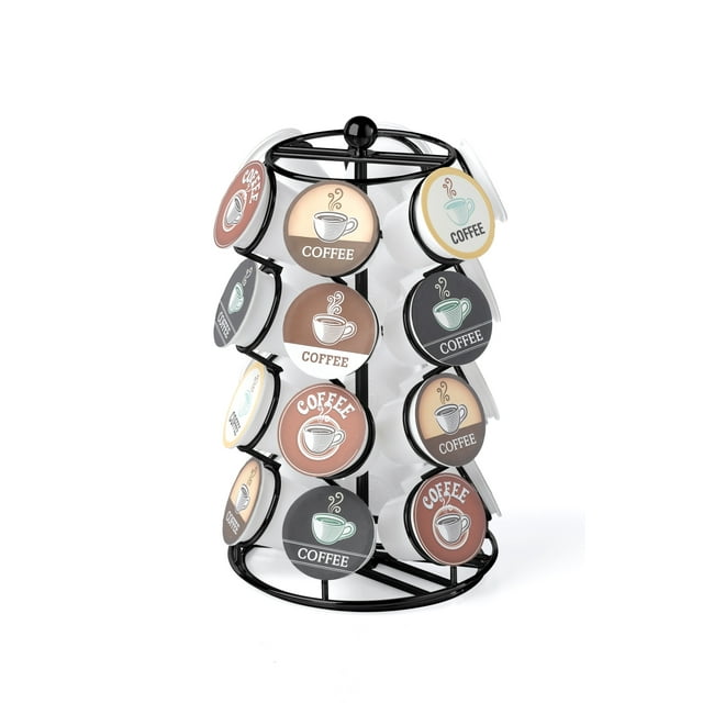 Nifty Solutions K-Cup Coffee Pod Carousel – 24 Pod Capacity, Black ...
