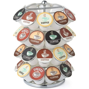 Keurig K-Cup Holder Stand, Wood & Wire Storage Carousel, Space Saver ...