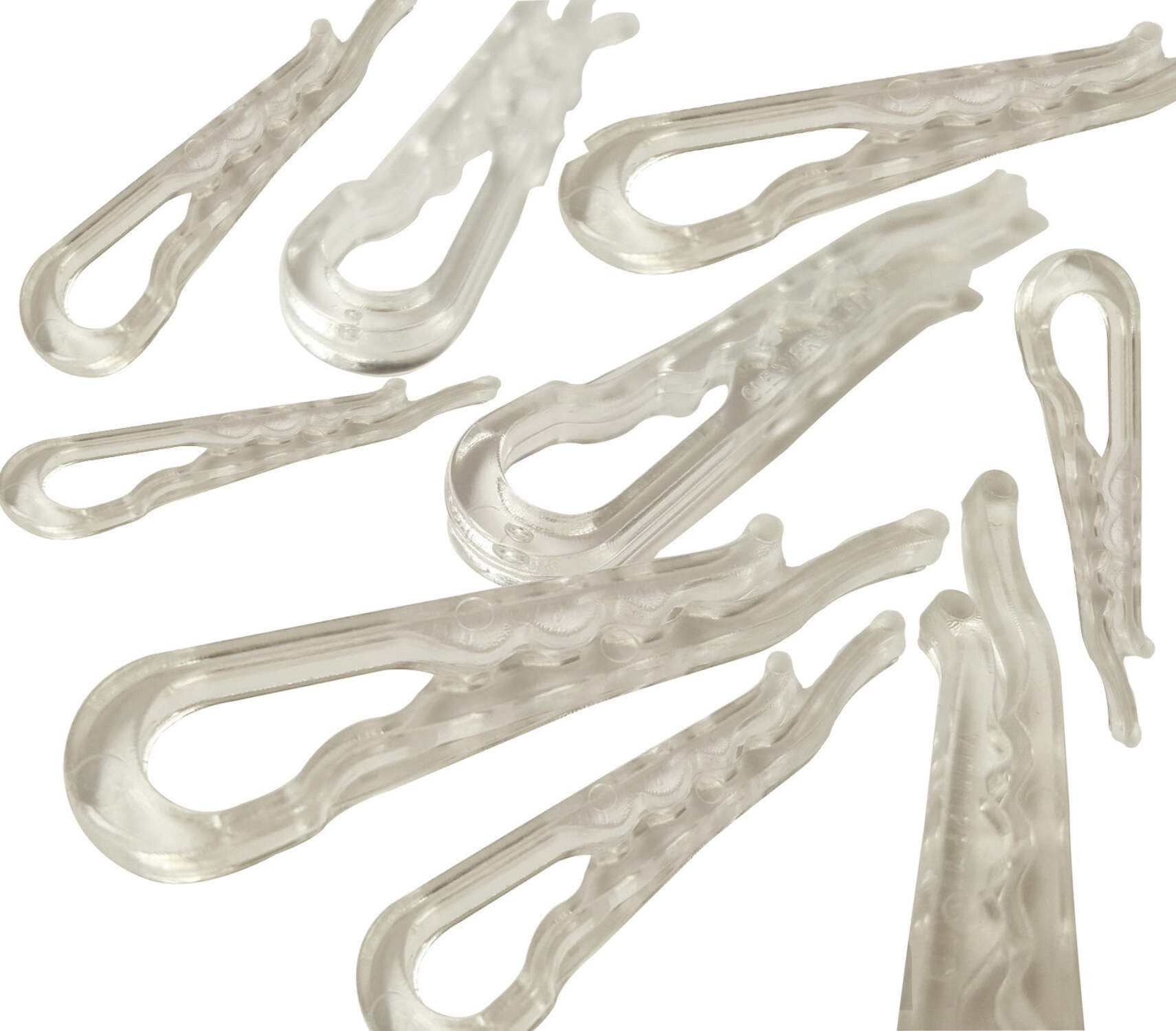 NiftyPlaza 1000 Clear Plastic Alligator Clips for Shirts, Folding Ties ...