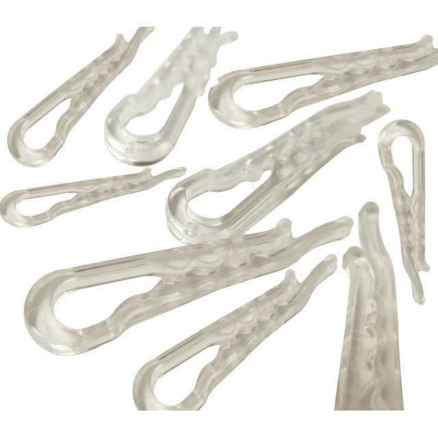 NiftyPlaza 1000 Clear Plastic Alligator Clips for Shirts, Folding Ties ...