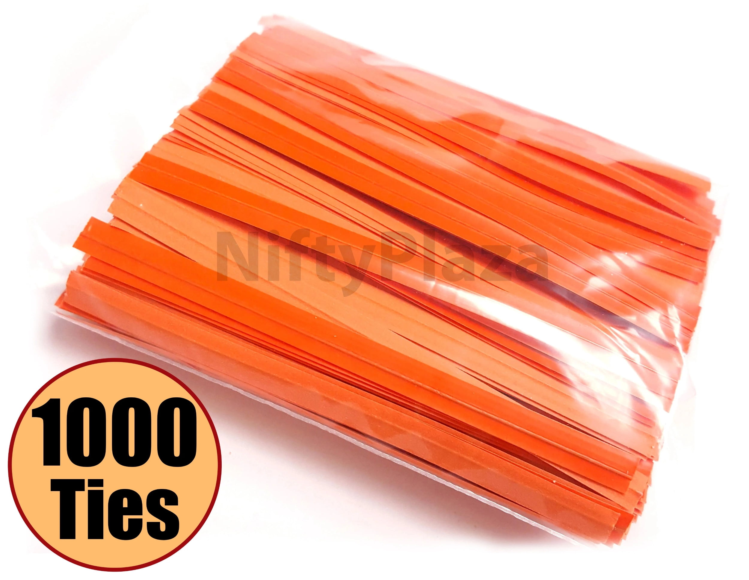 NiftyPlaza 1000 Twist Ties, 4 inch, Plastic Coated, No Rip Paper Ties ...