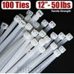 Cable Ties, 600mm x 9mm, Pack of 100, Nylon Zip Ties, Multi-Purpose ...