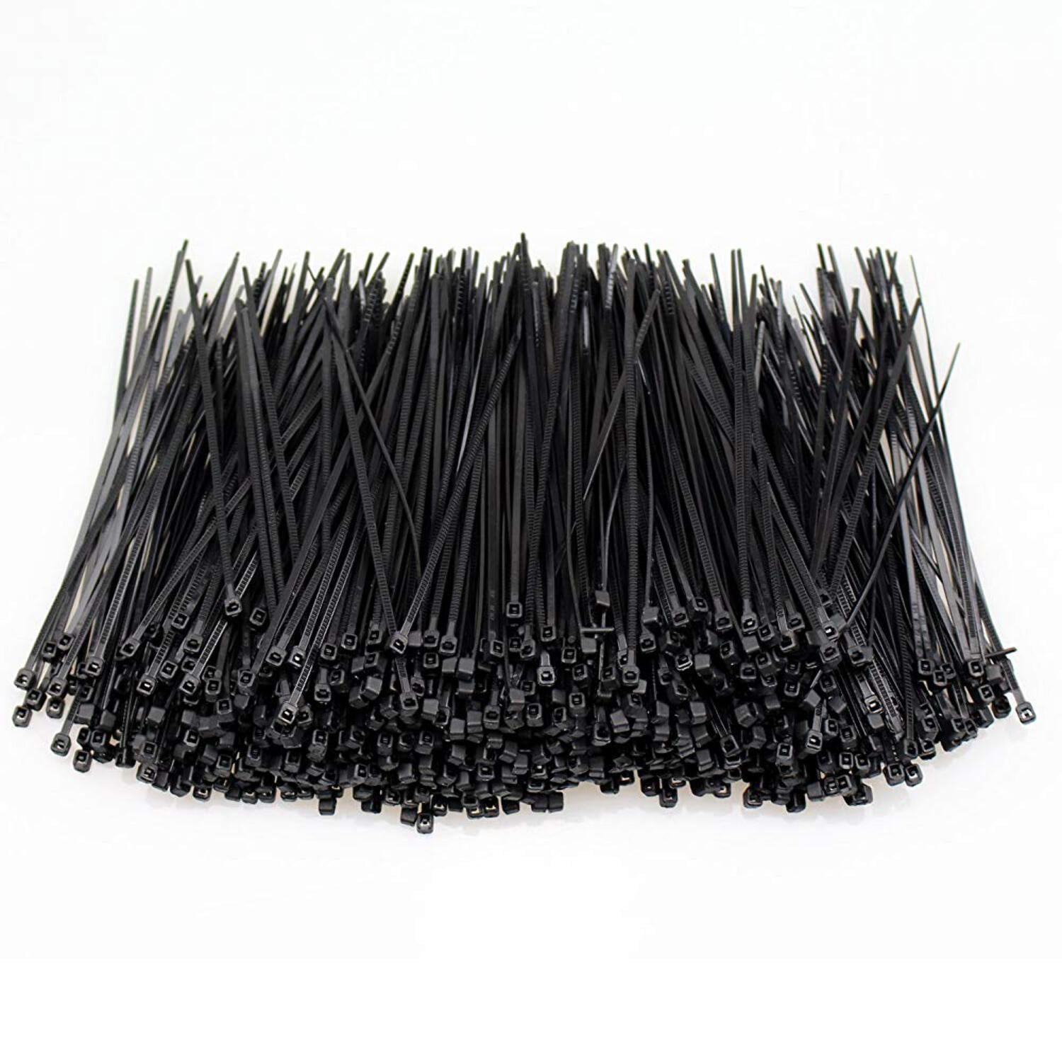 NiftyPlaza 4 Inch Cable Ties 1000 Pack UV Weather Resistant 18 LBs Zip ...