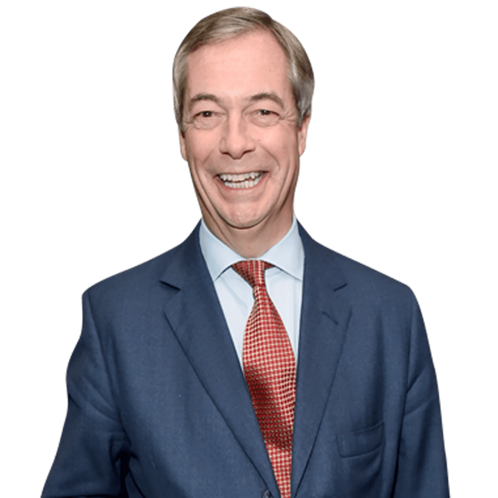 Nigel Farage (Red Tie) Half Body Buddy Cutout - Walmart.com