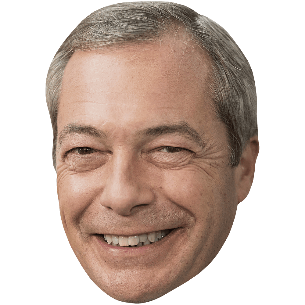 Nigel Farage (Smile) Flat Cardboard Face - Walmart.com