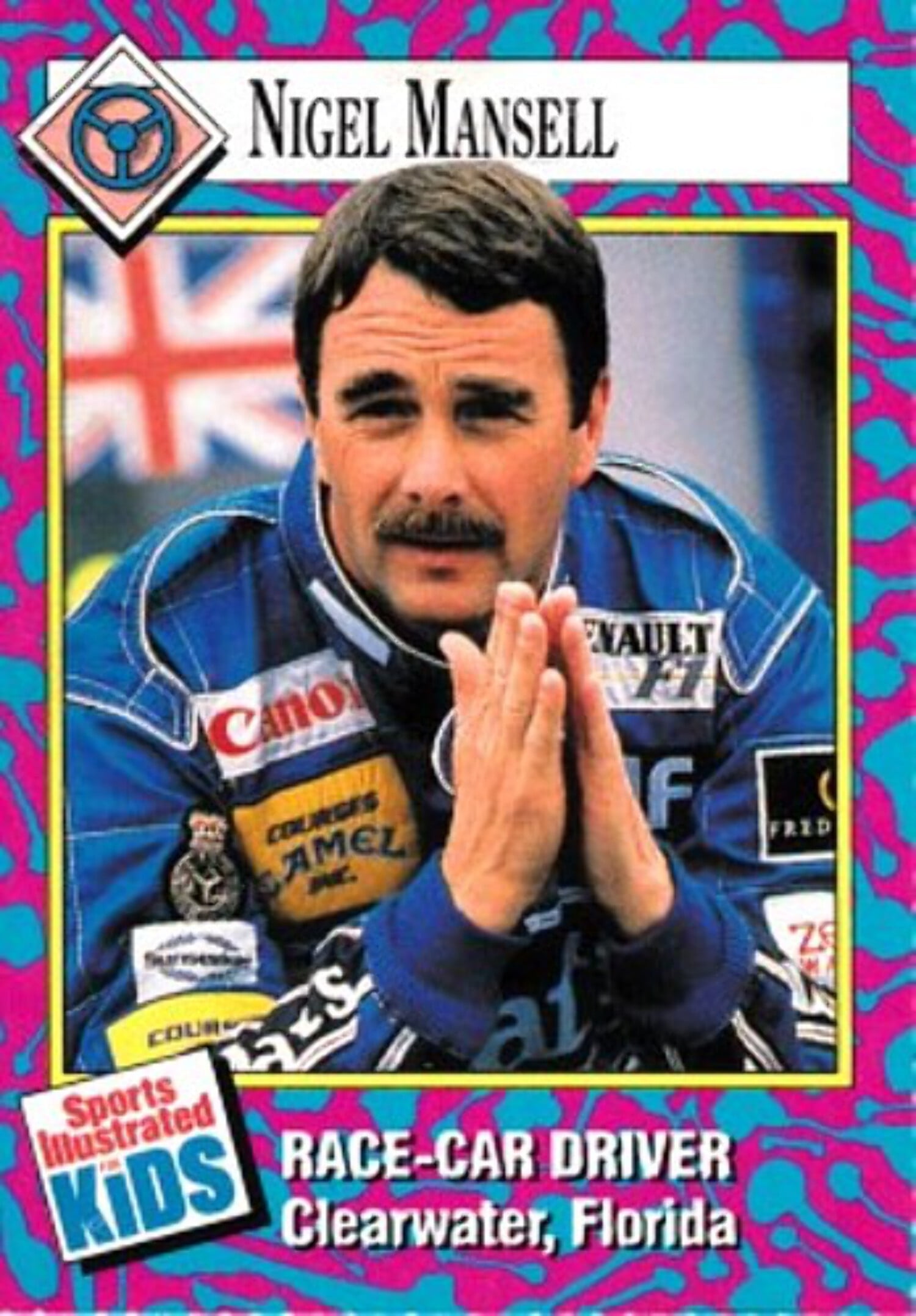 Nigel Mansell 1993 Sports Illustrated for Kids Formula 1 racing card ...