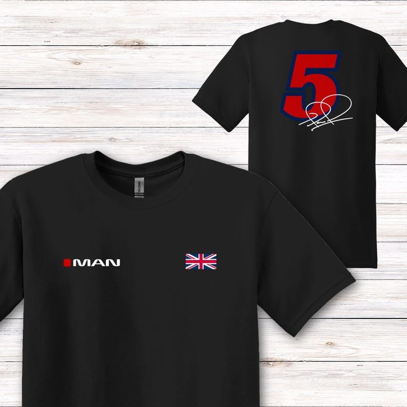 Nigel Mansell Signature Tee, Racing Legend #5 Fan Shirt, Vintage F1 ...