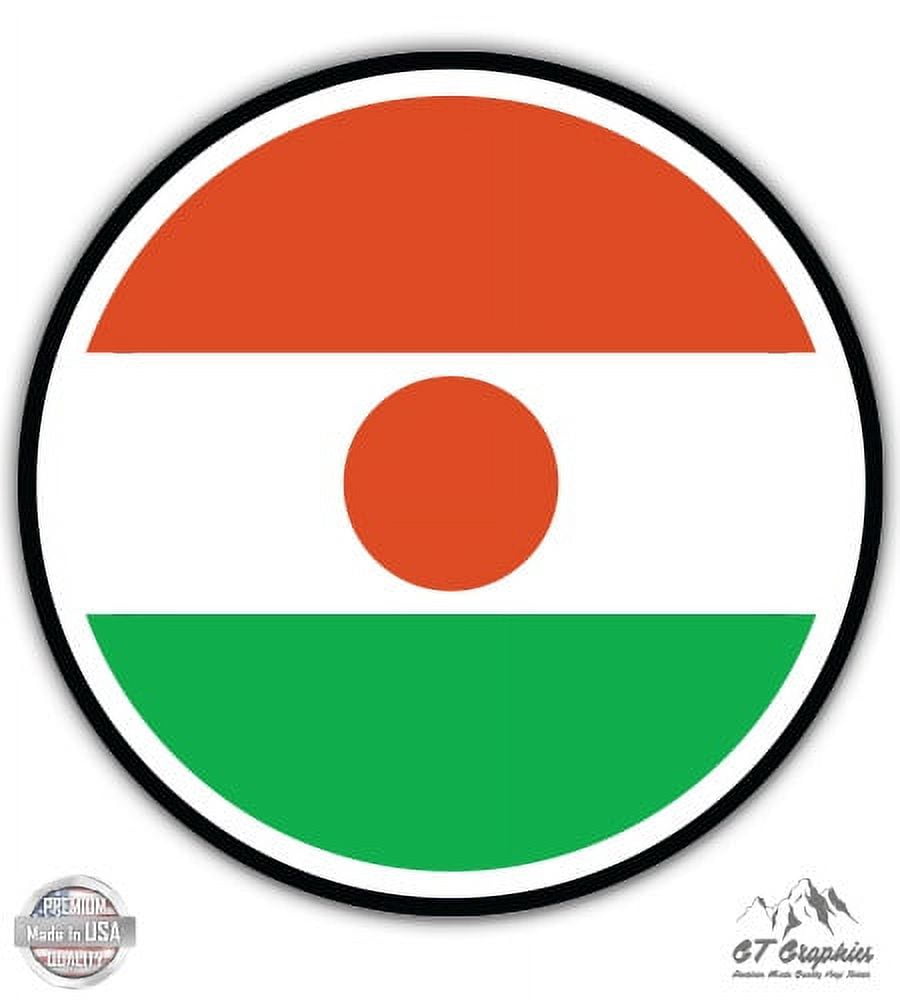 Niger Flag - 5" Vinyl Sticker - For Car Laptop I-Pad - Waterproof Decal ...