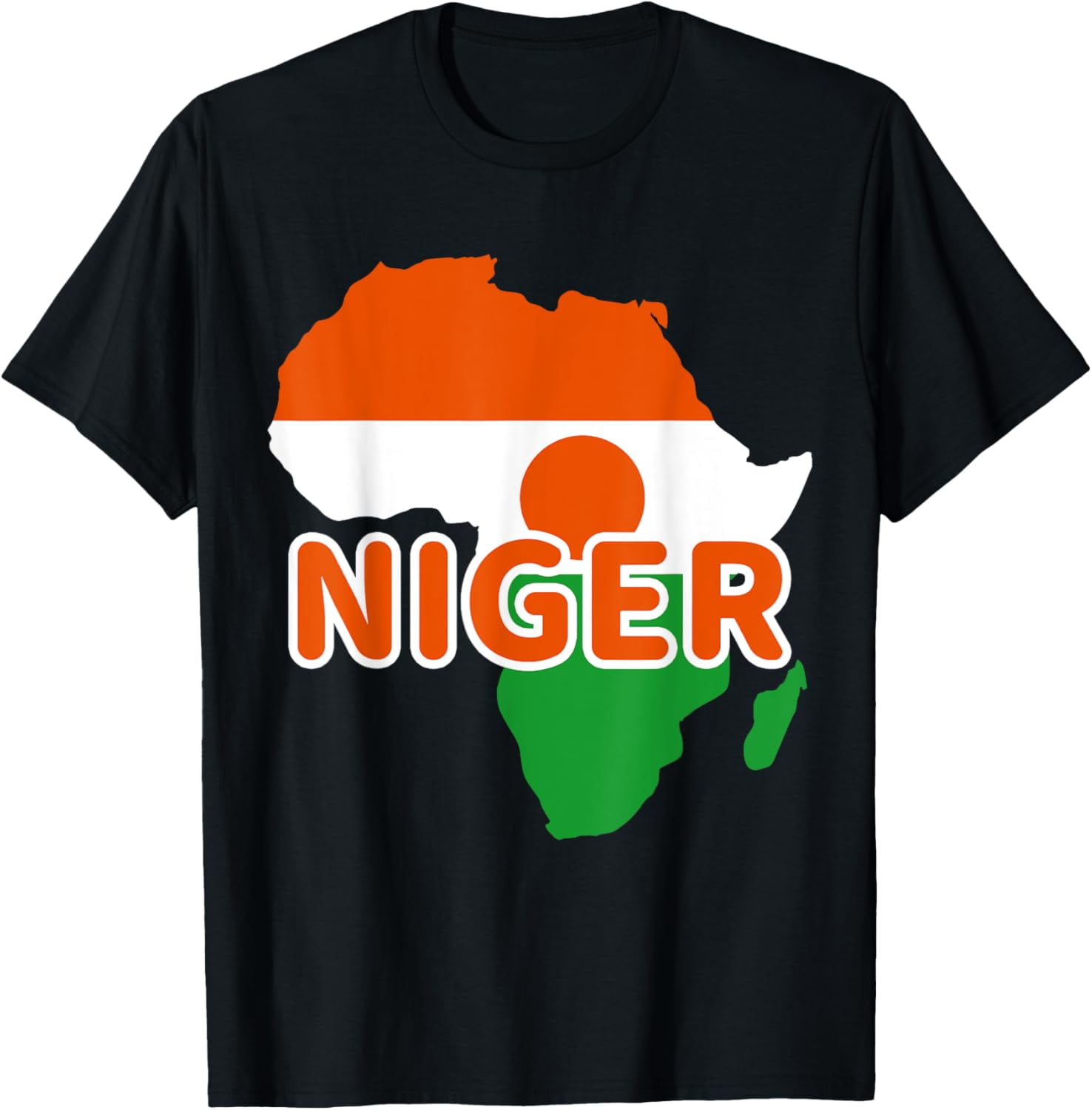 Niger Nigerien Pride Flag Map Africa Print T-Shirt - Walmart.com
