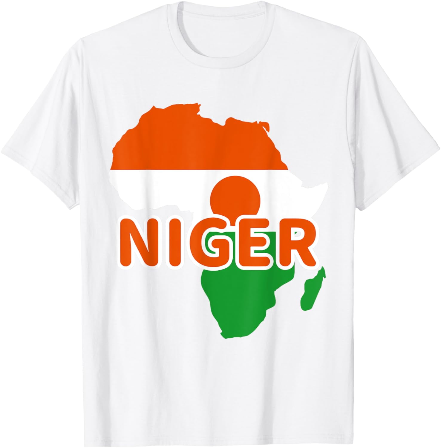 Niger Nigerien Pride Flag Map Africa Print T-Shirt - Walmart.com