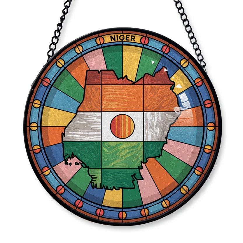 Niger Travel Decor Suncatcher Stained Glass Window Hanging, Gift for ...