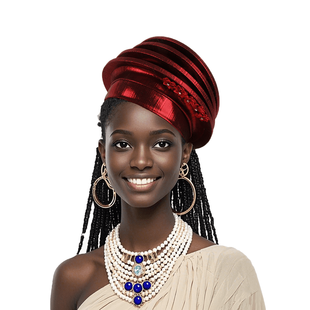 Nigeria Auto Gele African Fashion Multi-layered Oversized Beret Turban ...
