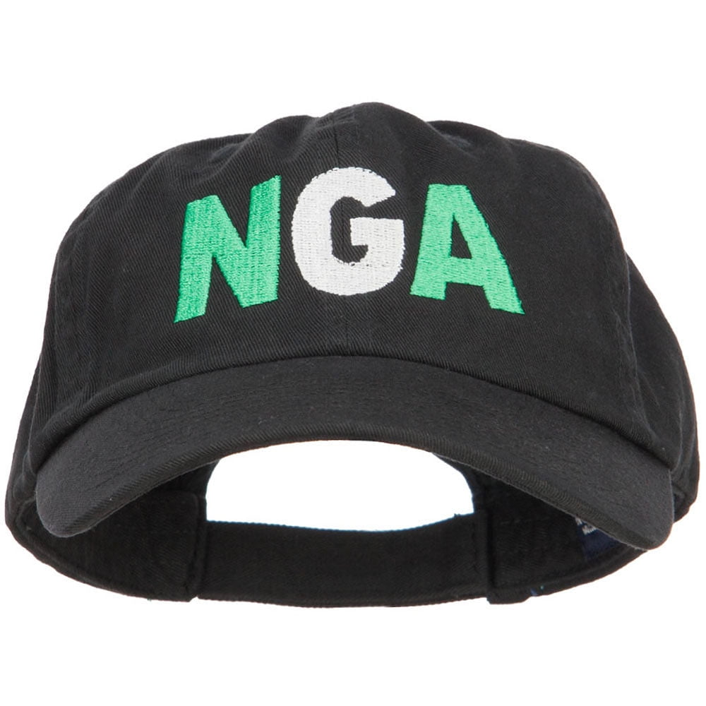 Nigeria NGA Flag Embroidered Low Profile Cap - Black OSFM - Walmart.com