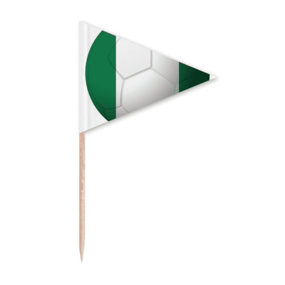 Nigeria National Flag Soccer Football Toothpick Triangle Cupcake ...