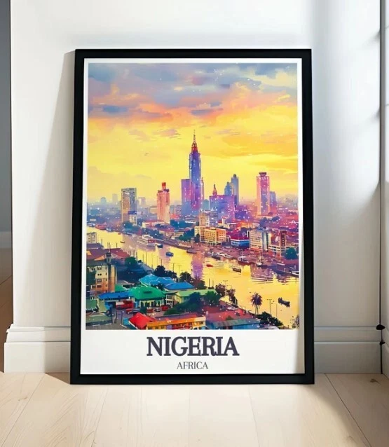 Nigeria Print - Lagos Victoria Island Poster NO FRAMED POSTER Home ...