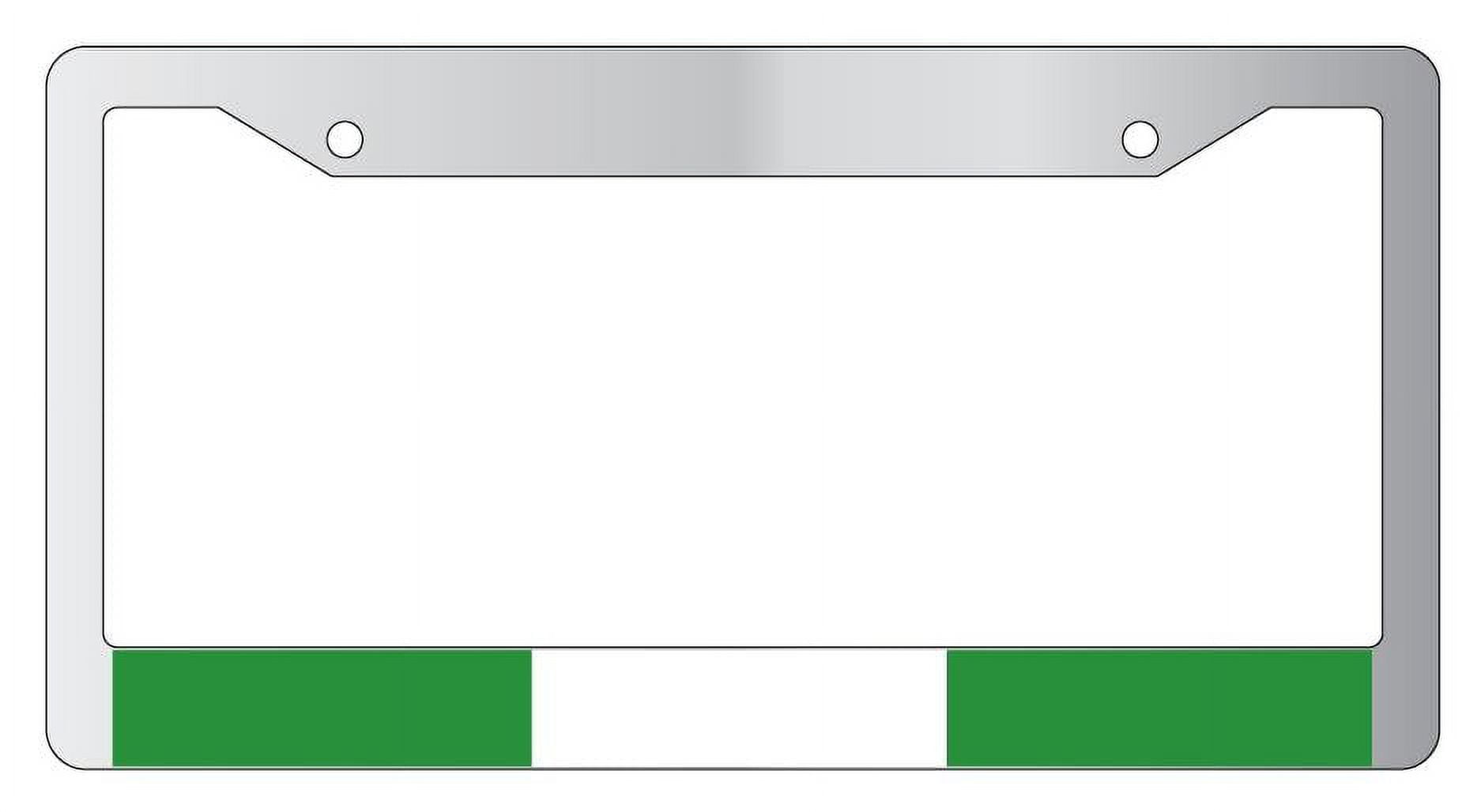 Nigeria World Flag Chrome Plastic License Plate Frame - Walmart.com