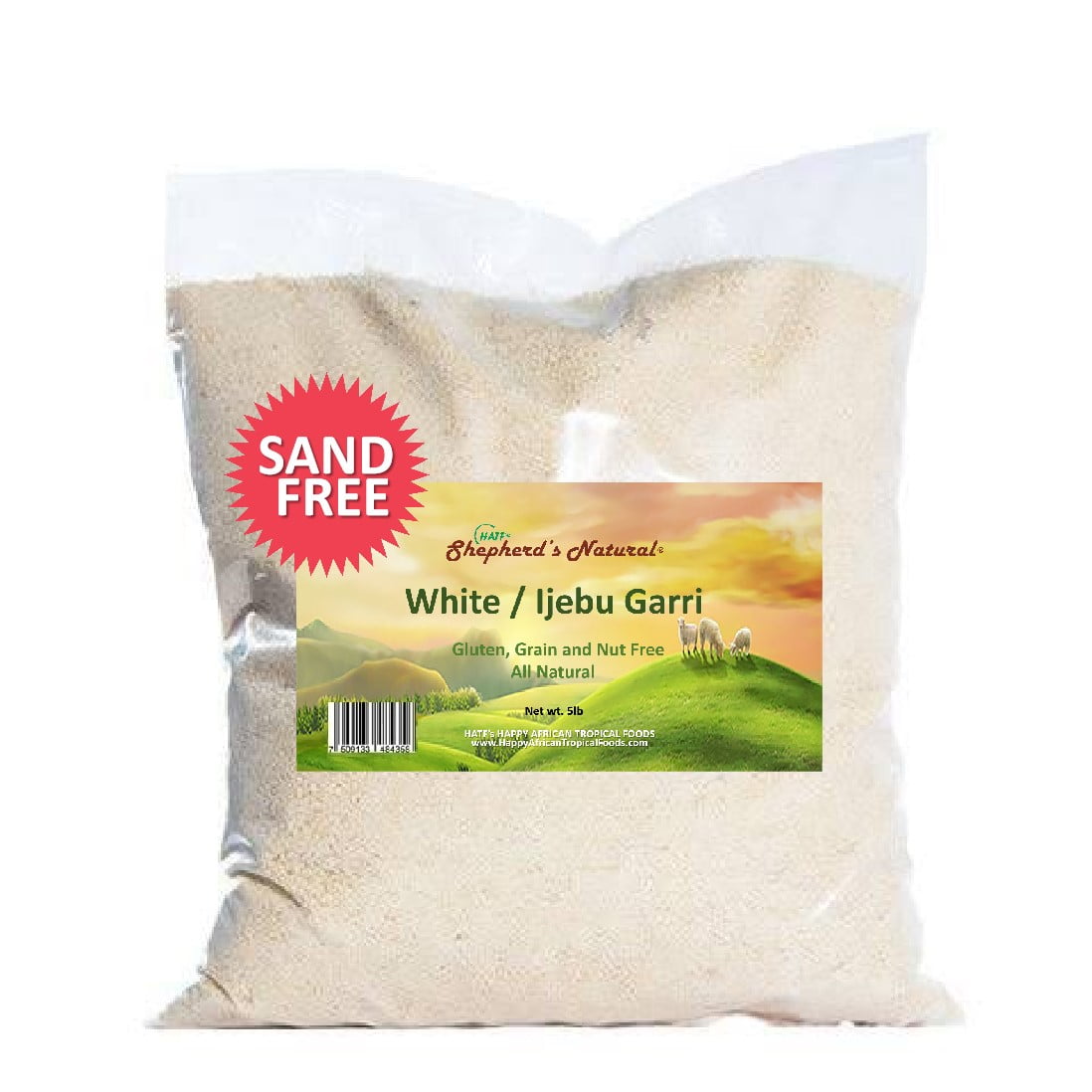 Nigerian Ijebu Garri / White Gari by Shepherd's Natural 5 lbs. CLEAN ...