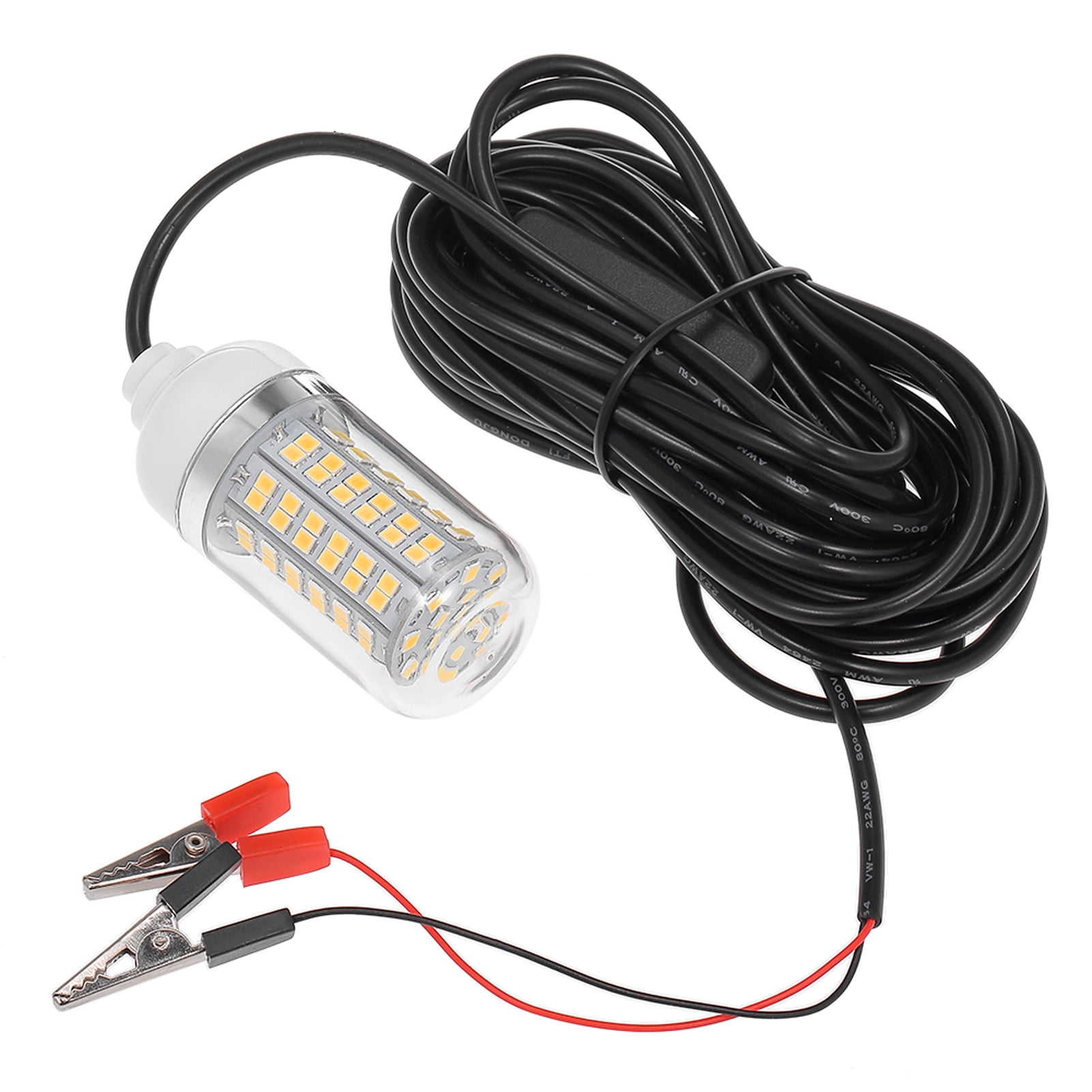 Night 12V 15W Underwater Fishing Attract Light LED Lamp Fish Finding ...