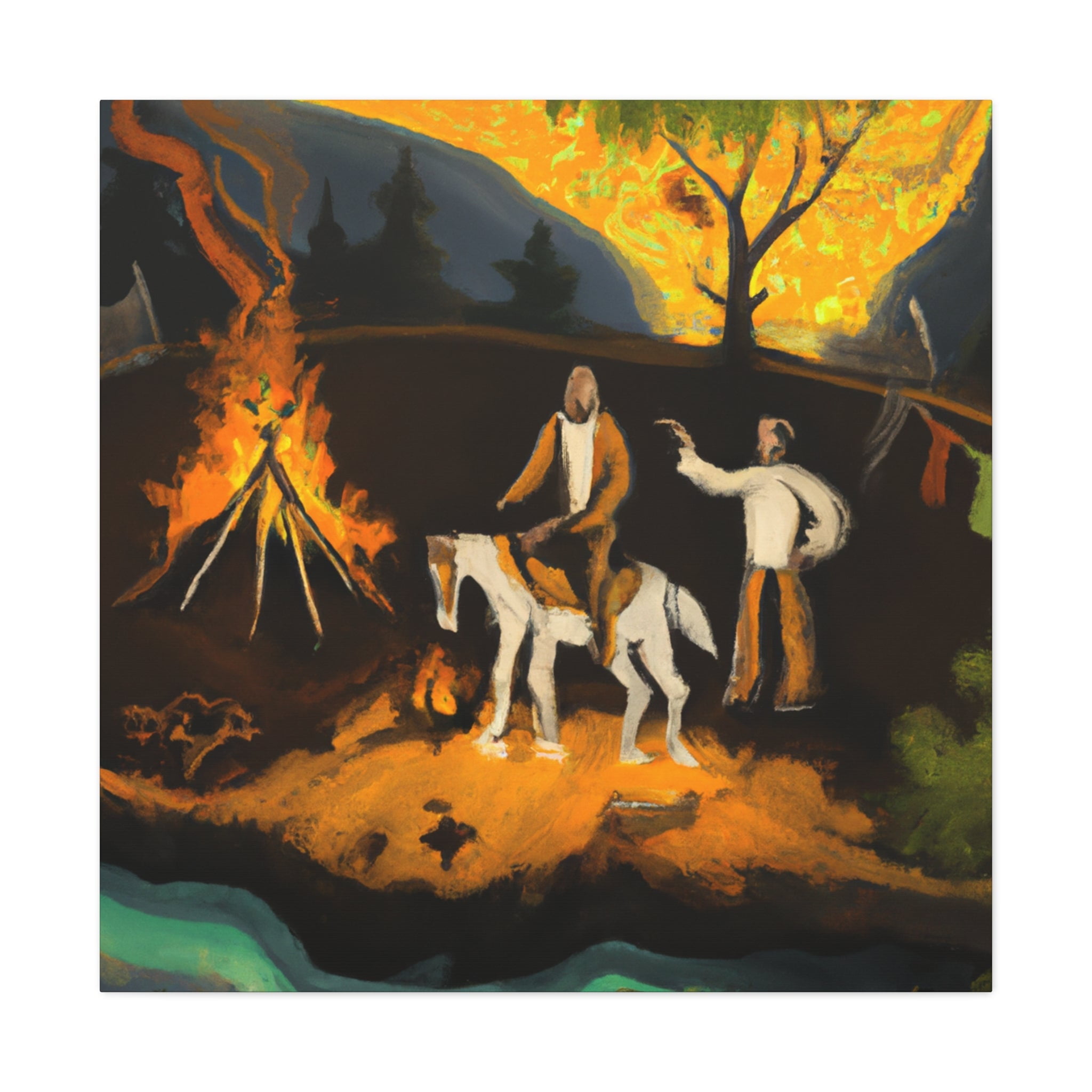 "Night Around the Campfire" - Canvas - Walmart.com