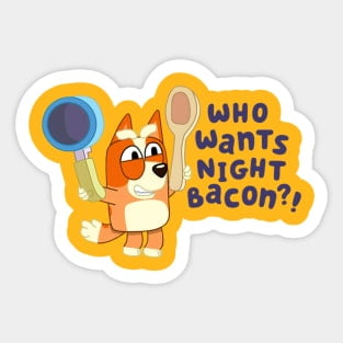 Night Bacon Sticker Bluey Stickers For Kids, Bluey Stickers Party ...